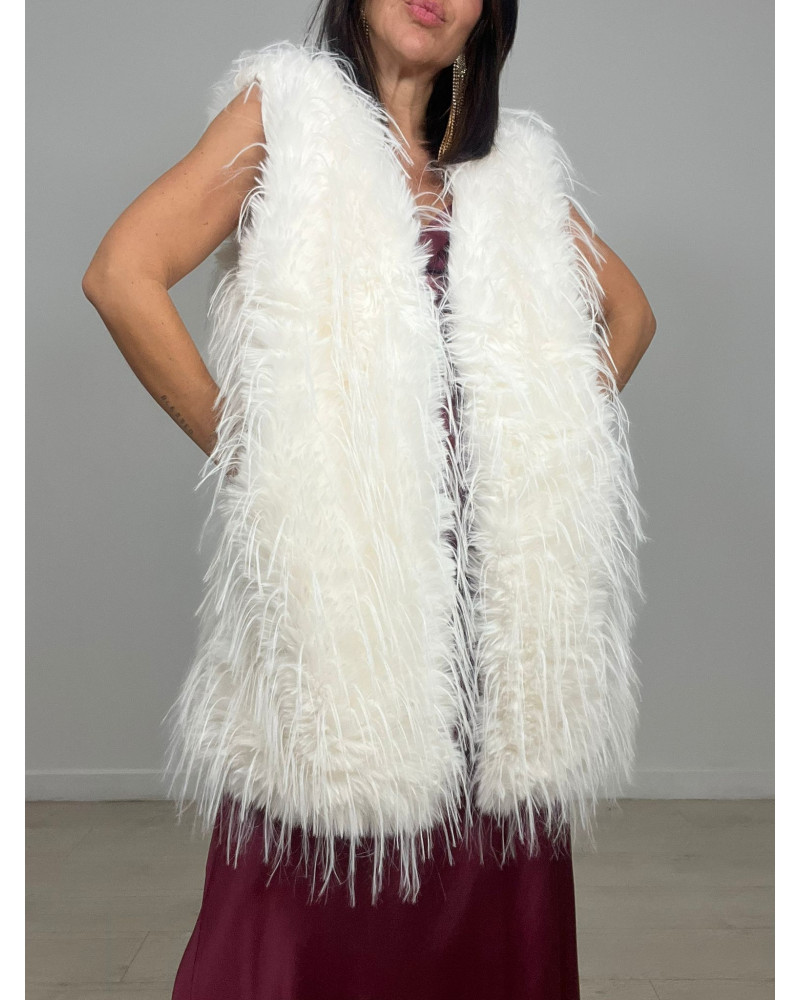 CHALECO LARGO PELITOS