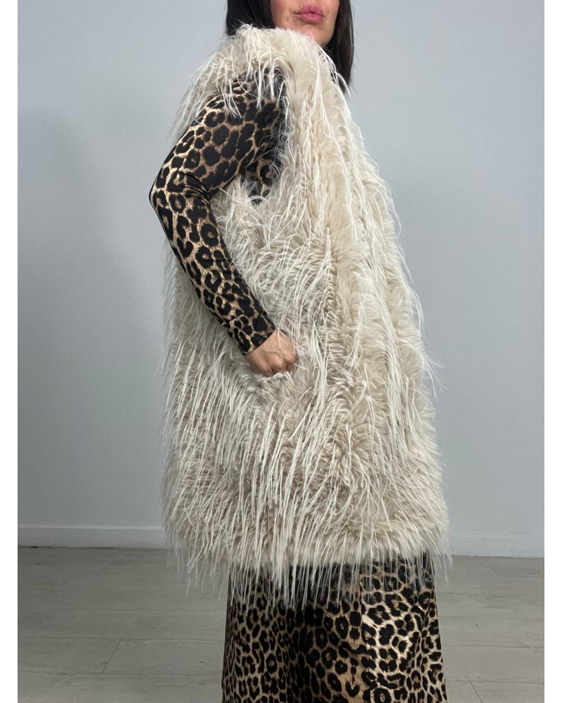 CHALECO LARGO PELITOS